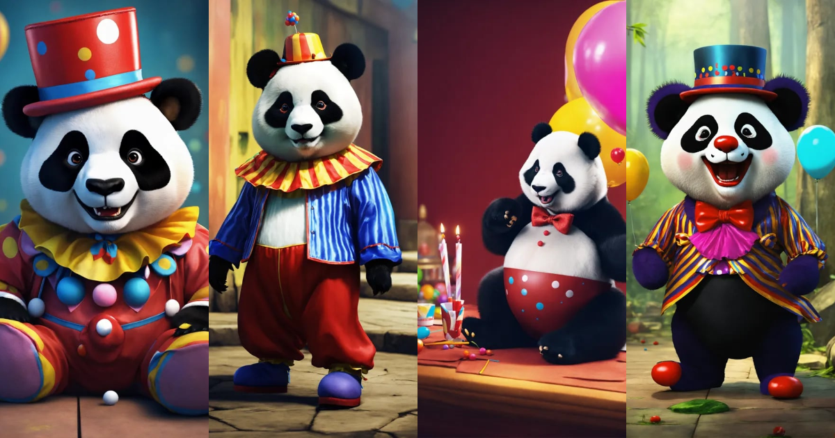 Lexica - Panda clown 3d