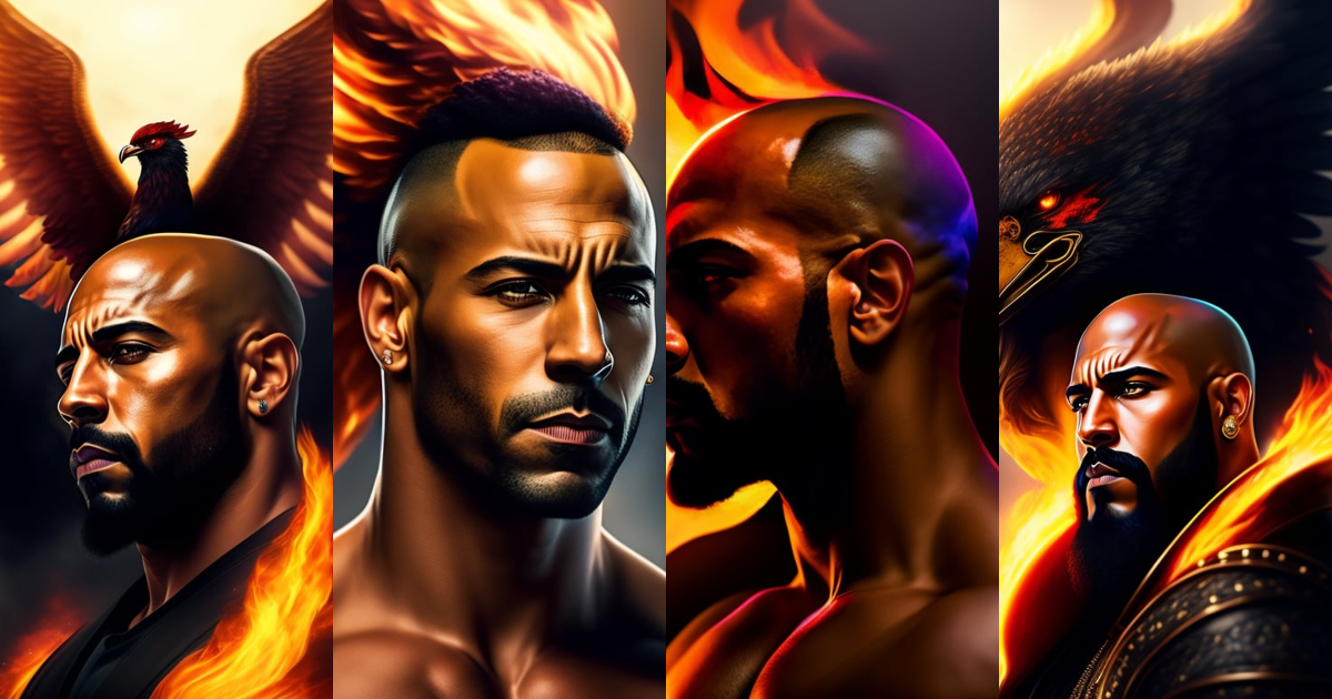 Lexica - Far shot image. full body of strong and powerful man, no hair ...