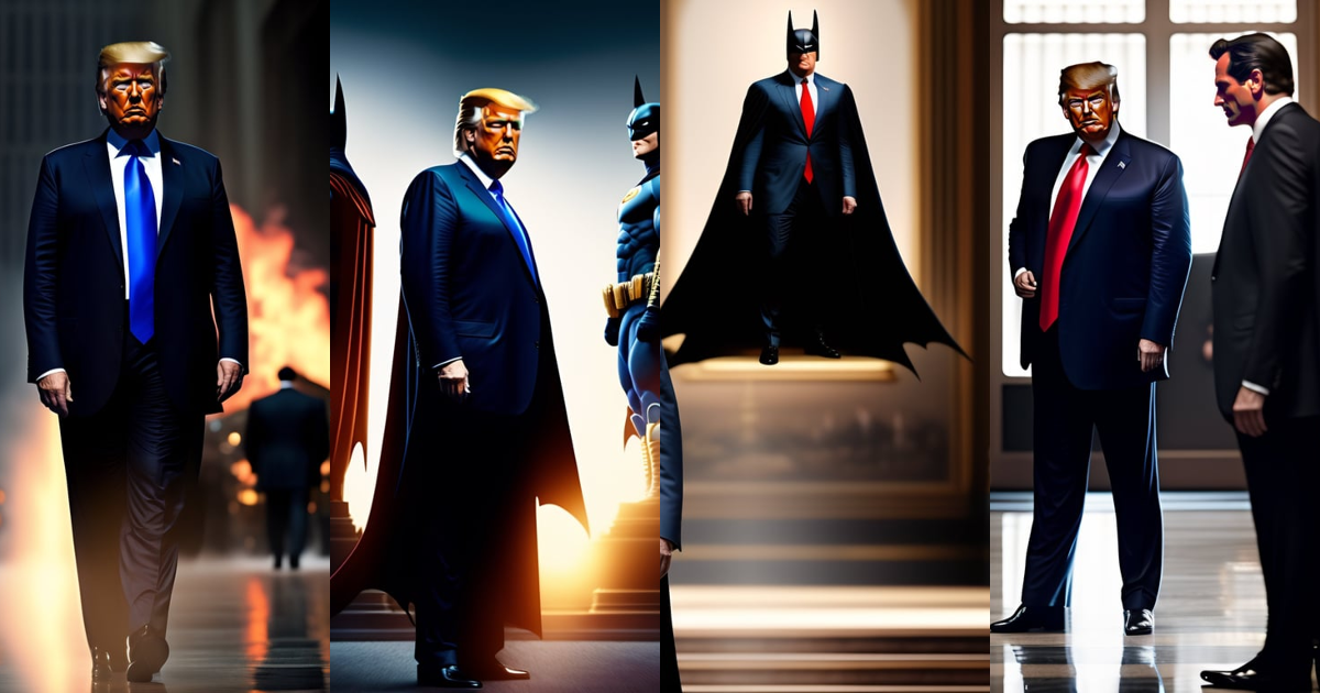 Lexica - Donald trump as bruce wayne with batsuit in batman movie, full ...