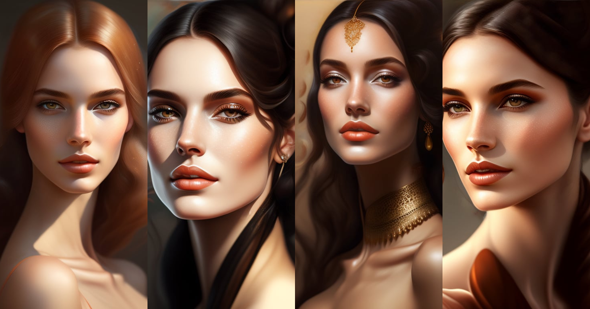 Lexica - An elegant portrait of the slender woman with smiley lips, a ...