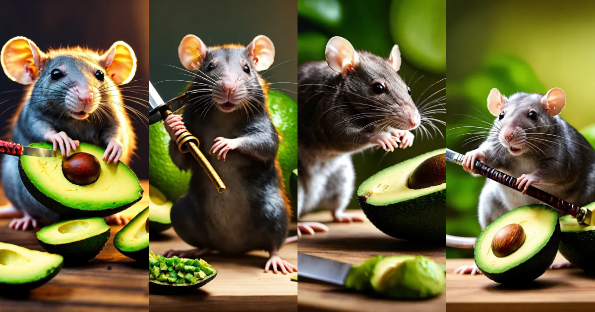 Lexica - Rat slicing up an avocado with a katana, realistic photo, 4k ...