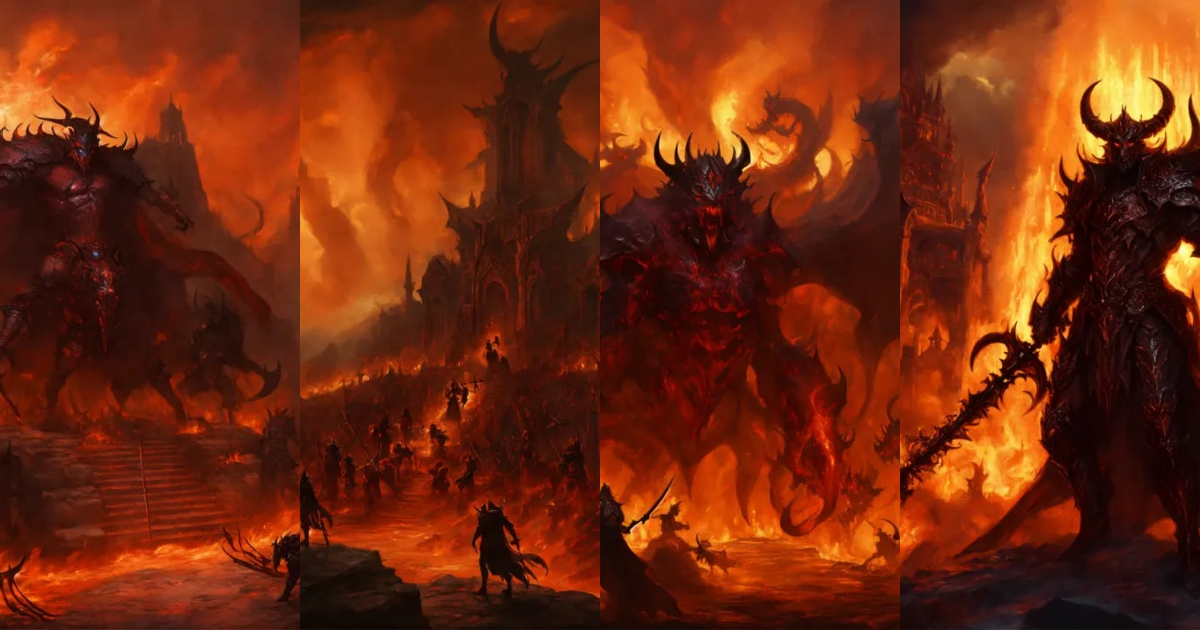 Lexica - Six prime evils of hell, fantasy art