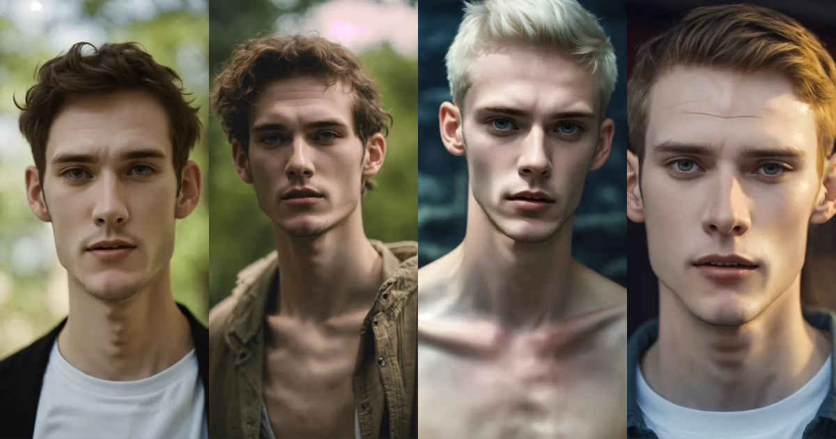 Lexica - Tall pale white man who is skinny his eyes are white and his ...