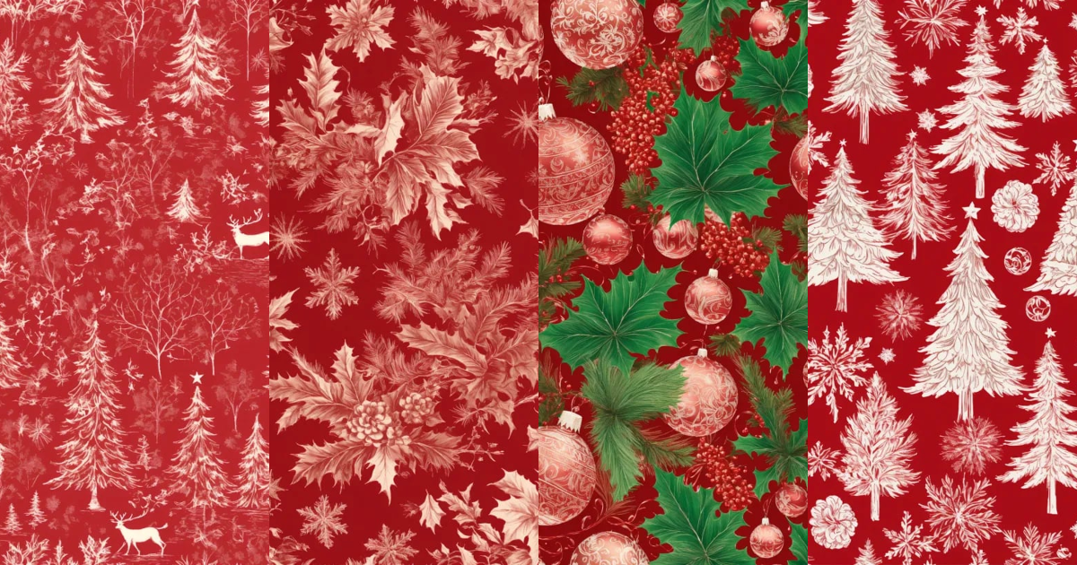 Lexica - Create seamless repeating Christmas toile pattern. Traditional ...