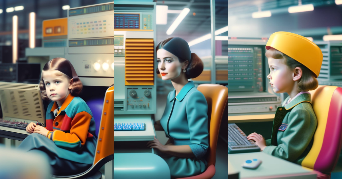 Lexica - A Soviet girl sitting in a chair in front of a colorful soviet ...