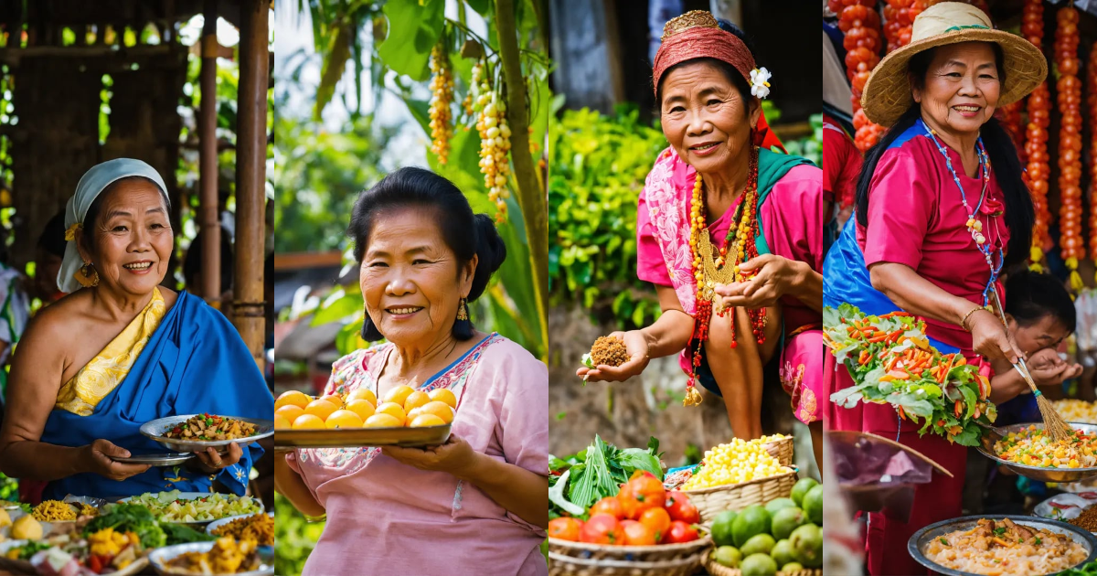 Lexica - Filipino province lady offering food