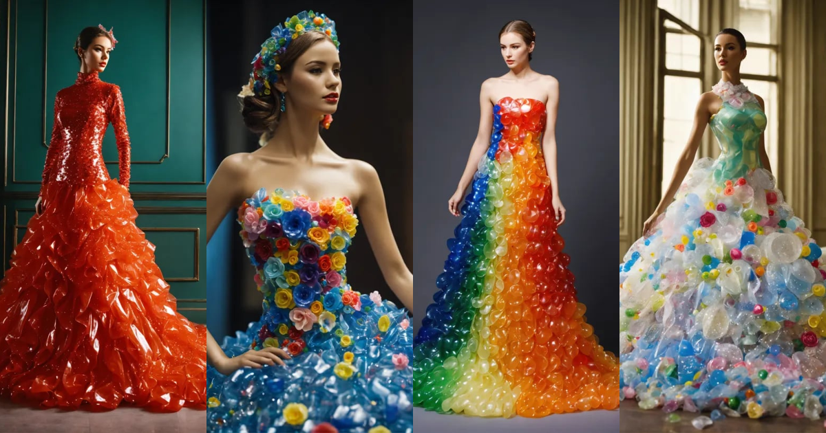 Lexica - Woman Made of Plastic, Dress Made of Smooth Plastic