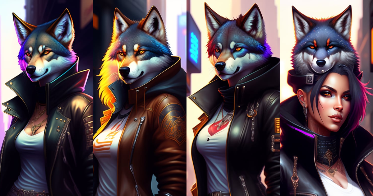 Lexica - Beautiful furry art portrait commission of a furry anthro wolf ...