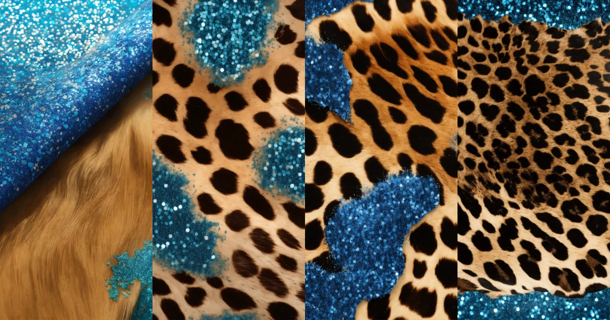 Lexica - Distressed cowhide lepoard with blue glitter background for ...
