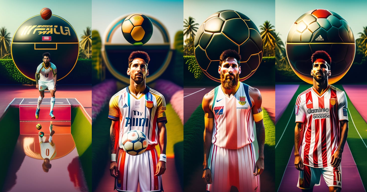 Lexica - Messi playing basketball, kerala,india,retro,8k