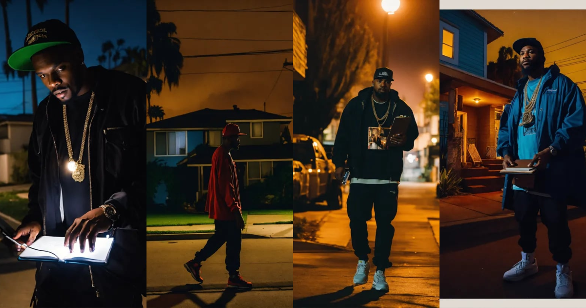 Lexica - Interior view rapper Antron Singleton "Big Lurch walking with ...