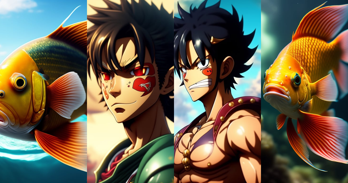 Lexica - Luffy fish fusion