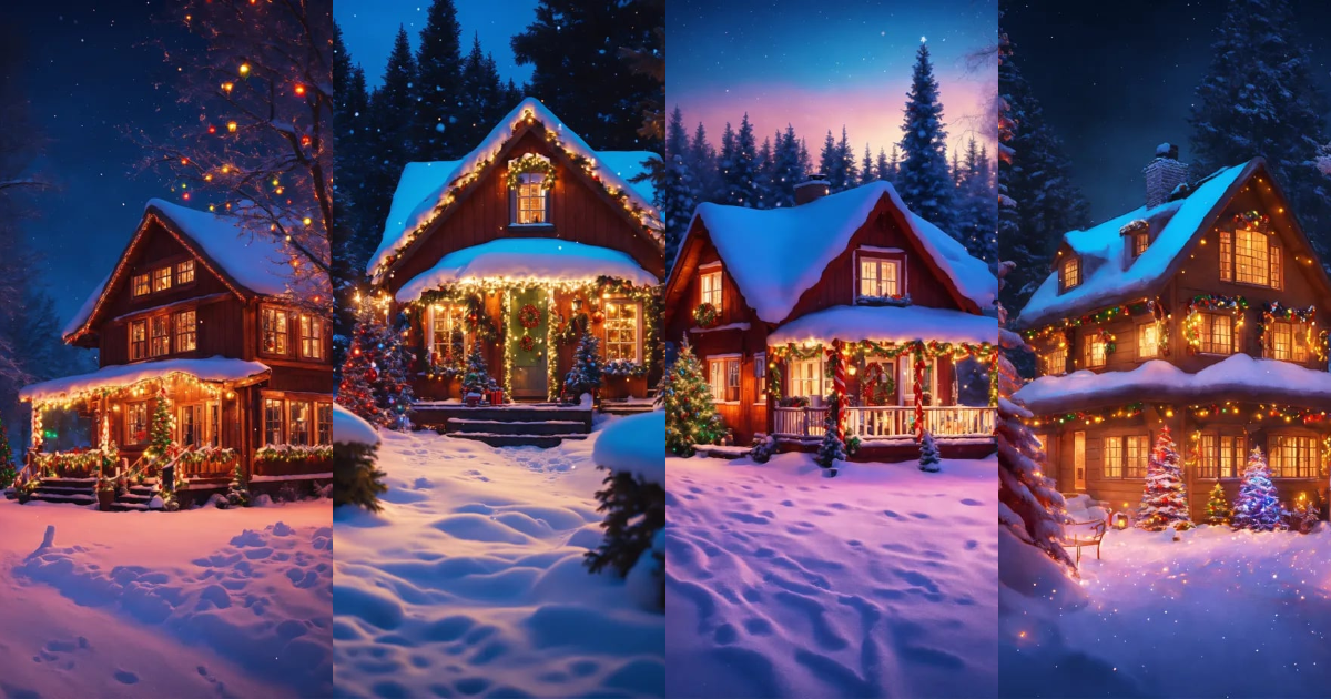 Lexica - The ultimate beautiful Christmas scene beautiful colored ...