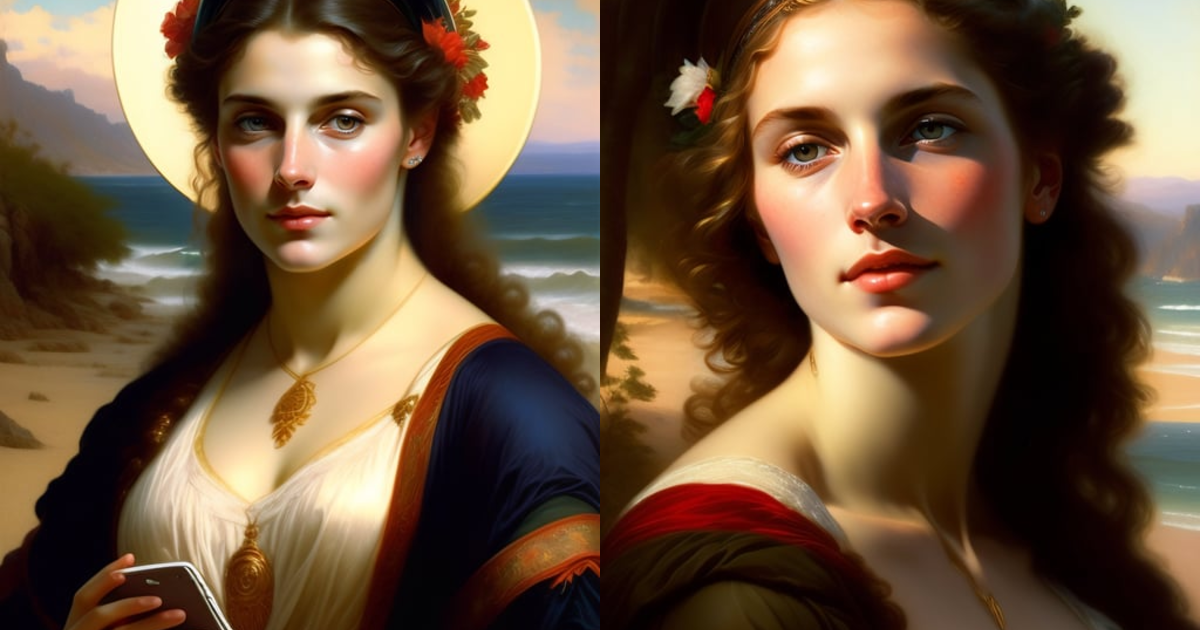 Lexica - Iphone selfie by bouguereau
