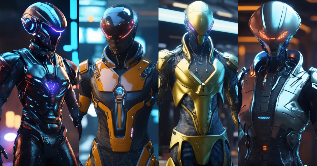 Lexica - Zoom out from an tough male alien android cool gangster ...