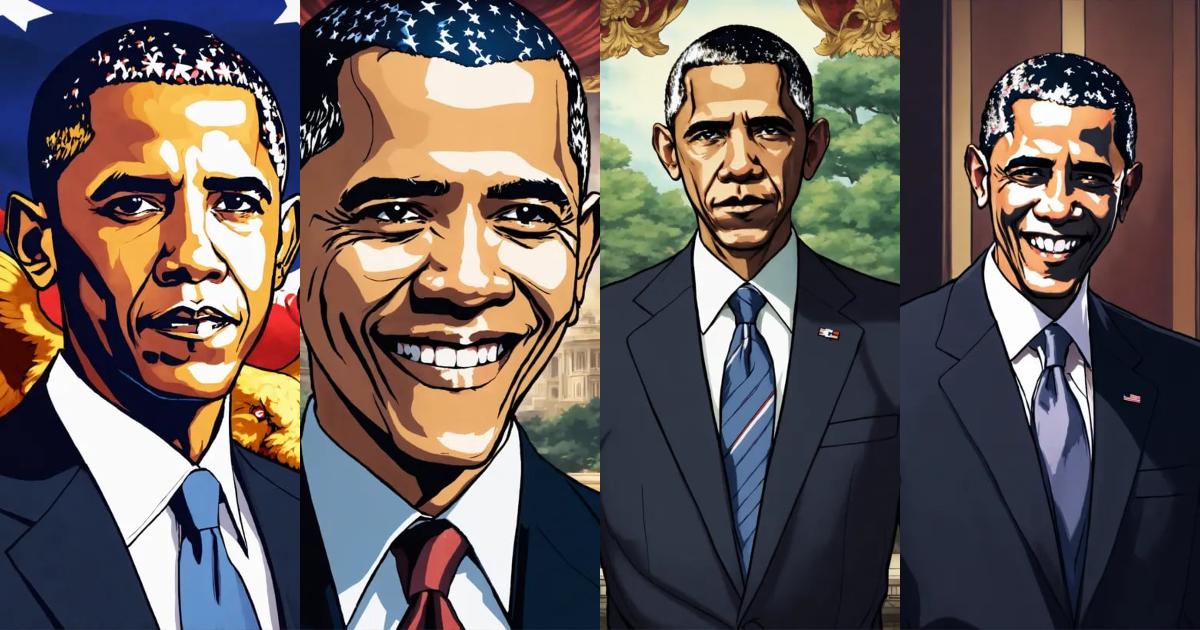 Lexica - Barack obama in evil anime style
