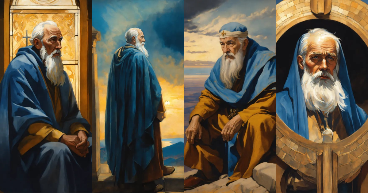 Lexica - A painting of an Christian elder looking out, in the style of ...