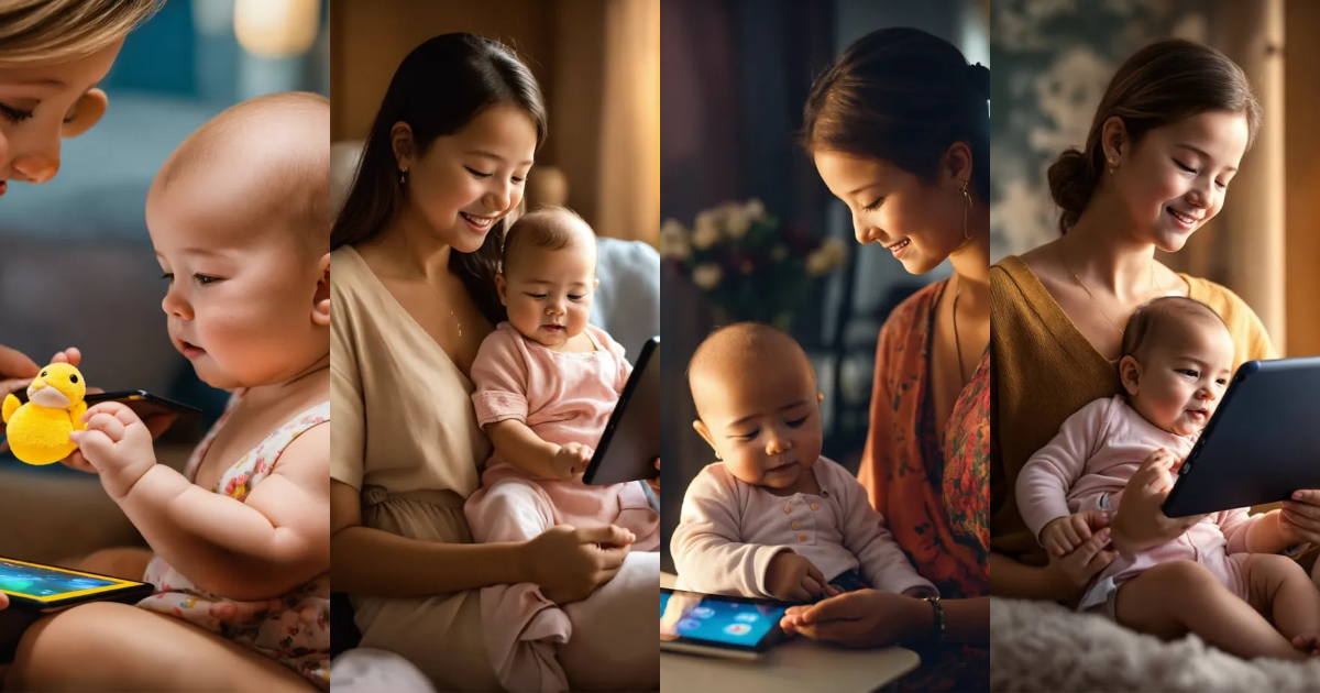 Lexica - Generate a macro image of a baby and a woman, the woman is ...