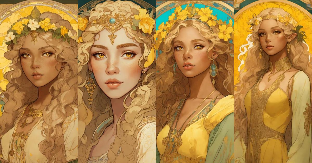 Lexica - Portrait of a young elf biracial princess with tan bronze skin ...