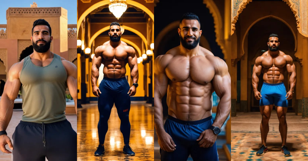 Lexica - 30-year-old hairy Moroccan man with big muscles, big ...