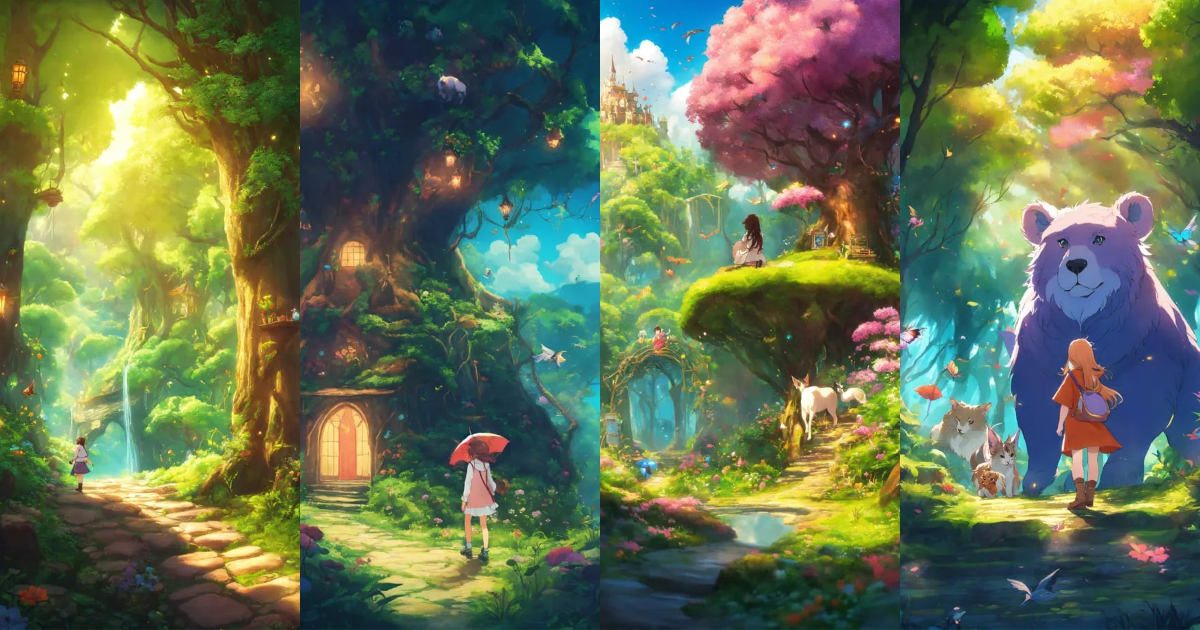 Lexica - Magical dream land anime forest adventure epic dreamland with ...