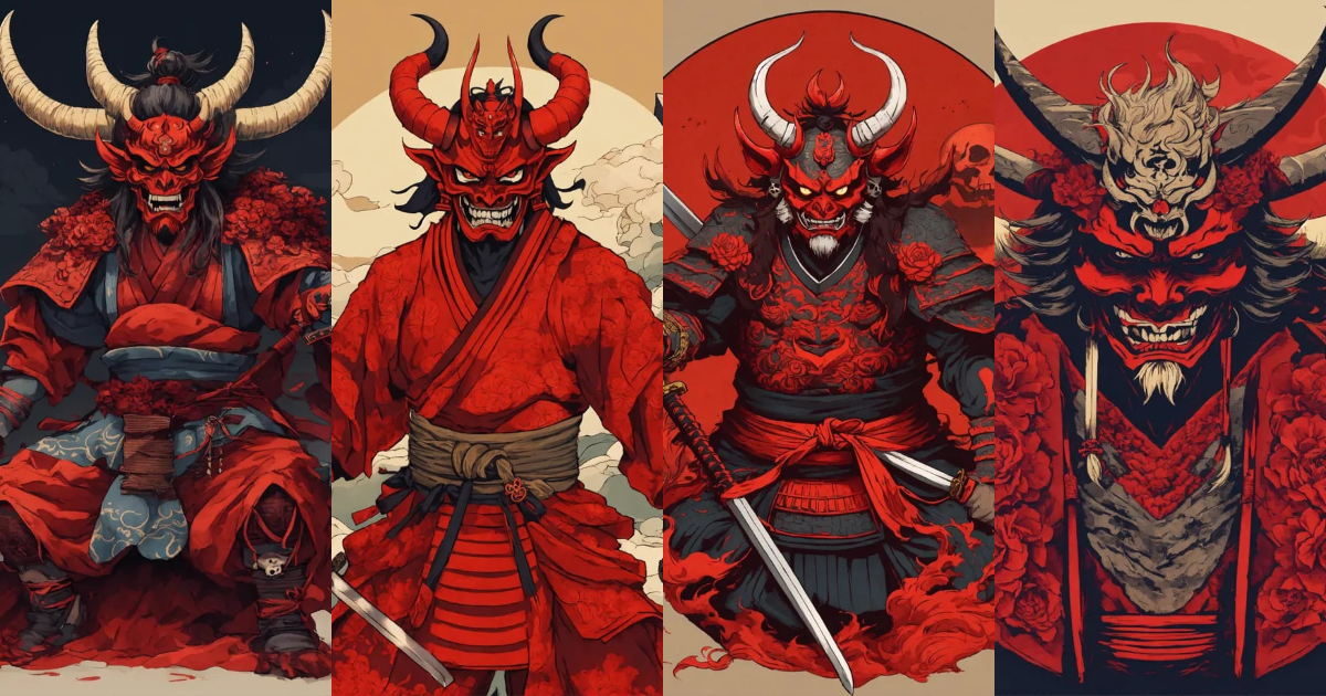 Lexica - Illustration of a demon with two swords and a skull, demon ...