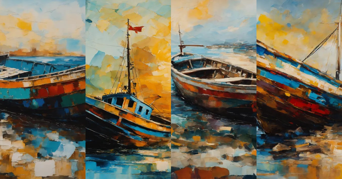 Lexica - Painting in the style of abstract expressionism with the sea ...