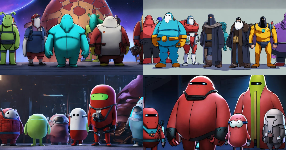 Lexica - Among us characters standing