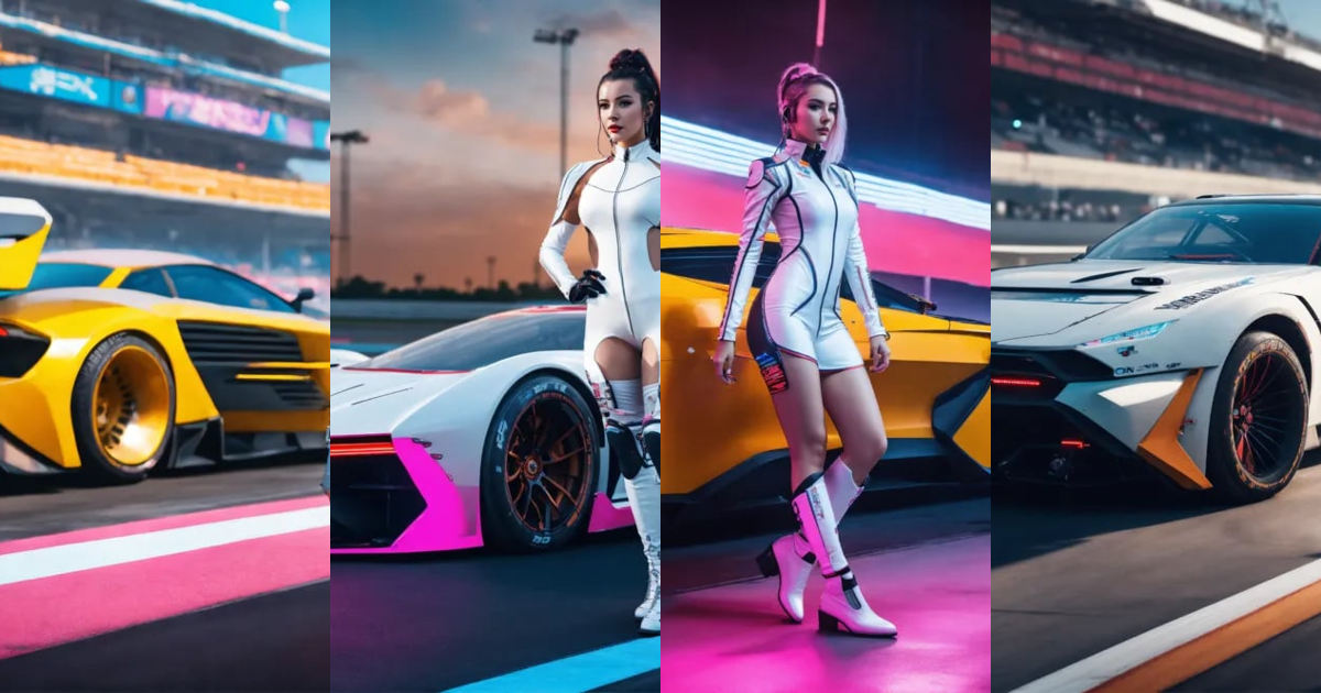 Lexica - Full body Photo, Cyberpunk Dream girl, futuristic cyber race ...