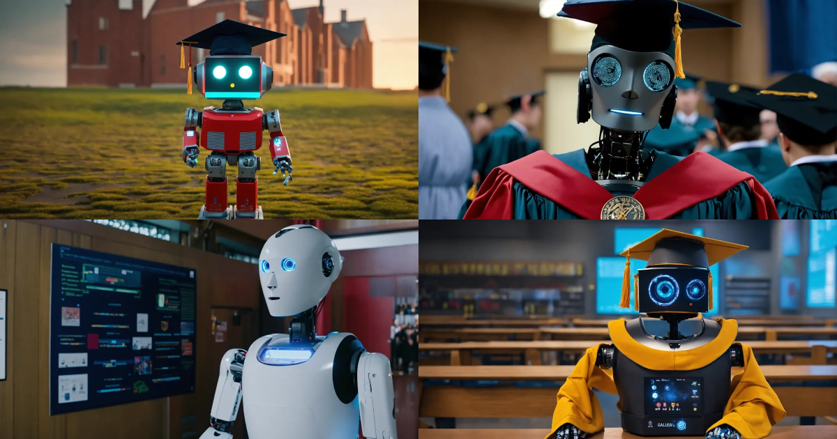 Lexica - An AI robot that graduated college with a cap and gown