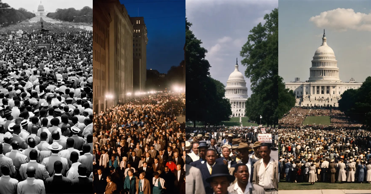Lexica - Large groups gathering in Washington dc during the 1950s civil ...