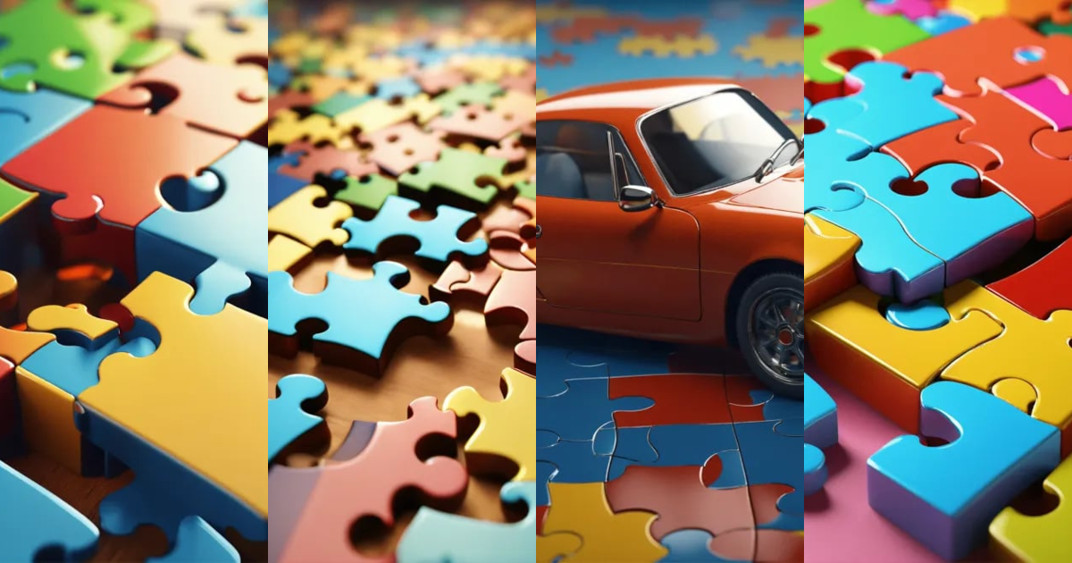 Lexica - A puzzle with all the pieces fitting together perfectly 3d ...