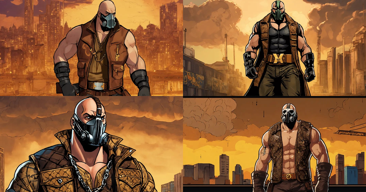 Lexica - Bane the villain from Batman comics drawn in the style of ...