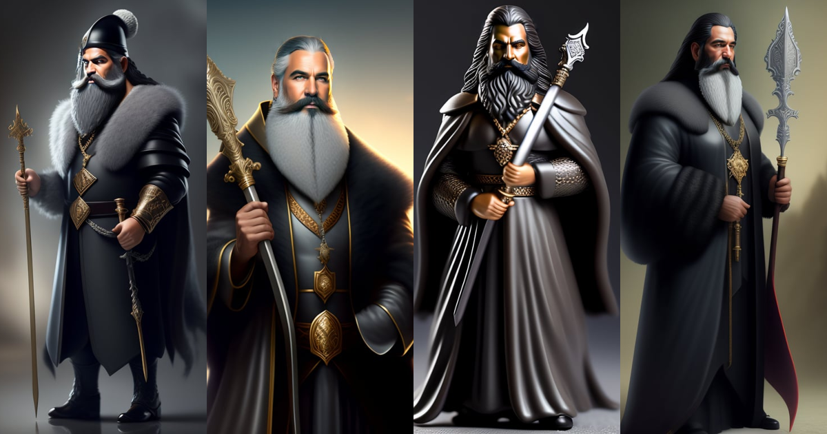 Lexica - A gray-colored dark lord with long beard and very small hands ...