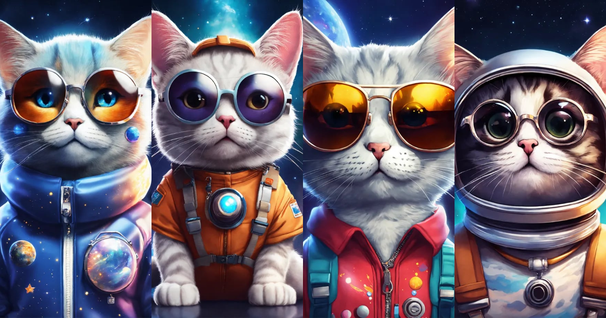 Lexica - Full-bodied portrait, cute and adorable cartoon frajola cat ...