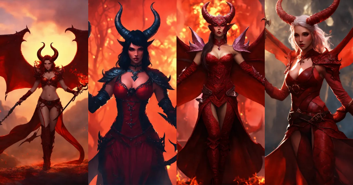 Lexica - D&D, fantasy, cinematic. Feminine devil