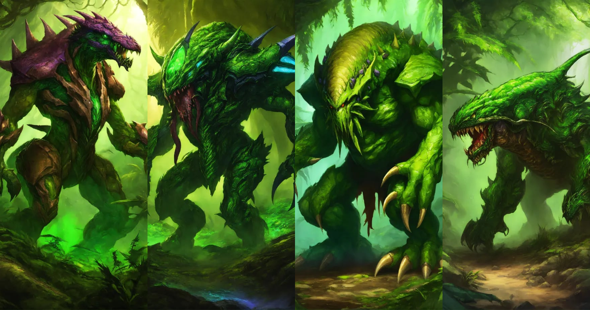 Lexica - Primal Zergling, starcraft primal zerg art, green jungle coloring