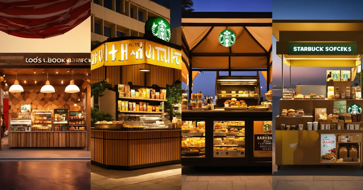 Lexica - "Visualize the 'Taste of Bahrain' small Food kiosk tent style ...
