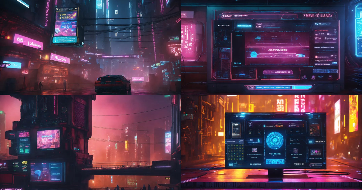 Lexica - Ads widget, cyberpunk style, ultra detailed, 4k
