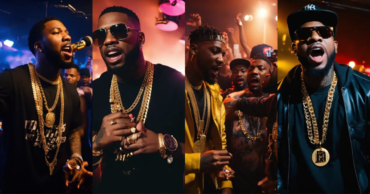 Lexica - Full body shot black battle rapper "Loaded Lux" battling ...