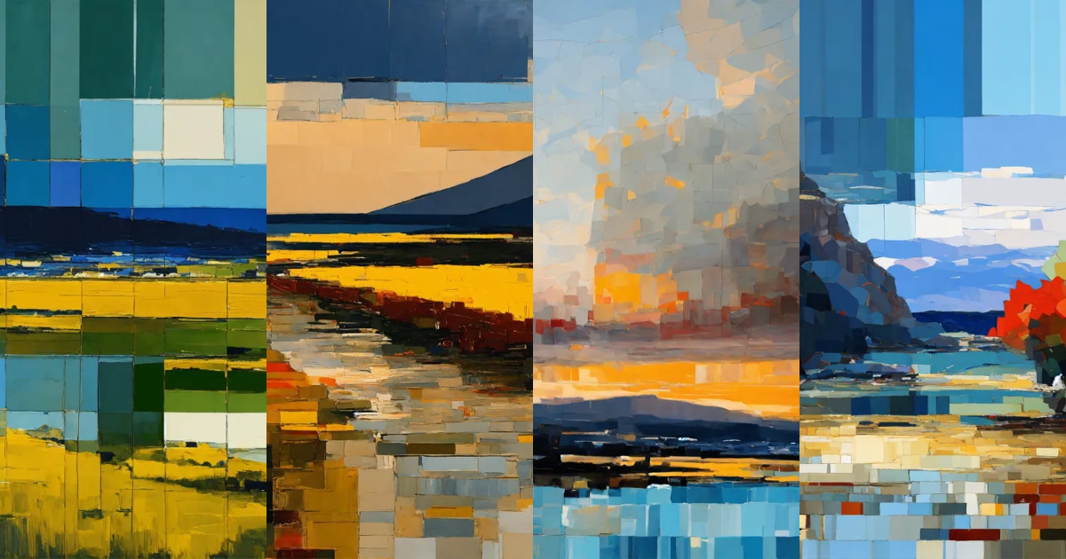 Lexica - L'écosse, paysage, oil painting, transparent, in style ...