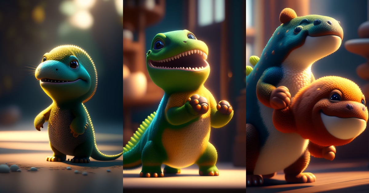 Lexica - Cute adorable little t rex of worsted waving and smiling ...