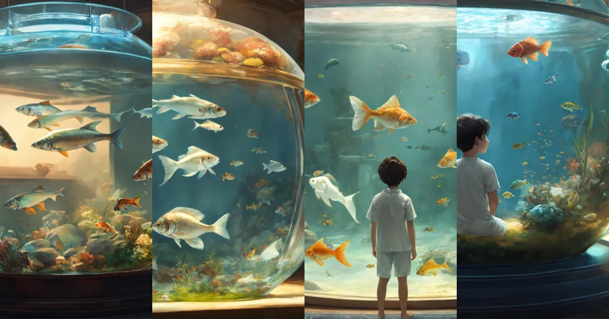 Lexica - A pale brune boy in white pijamas floating inside a giant ...