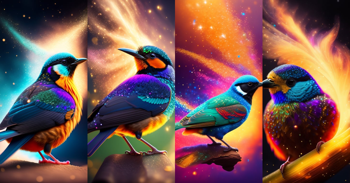 Lexica - A BIRD EXPLODING GLITTER