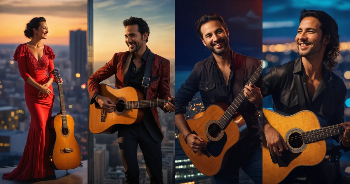 Lexica - A realistic full body photograph, famous flamenco music singer ...