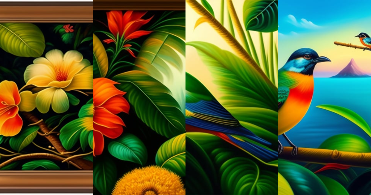 Lexica - Vintage Painting of the flora and fauna of Panama, such as ...