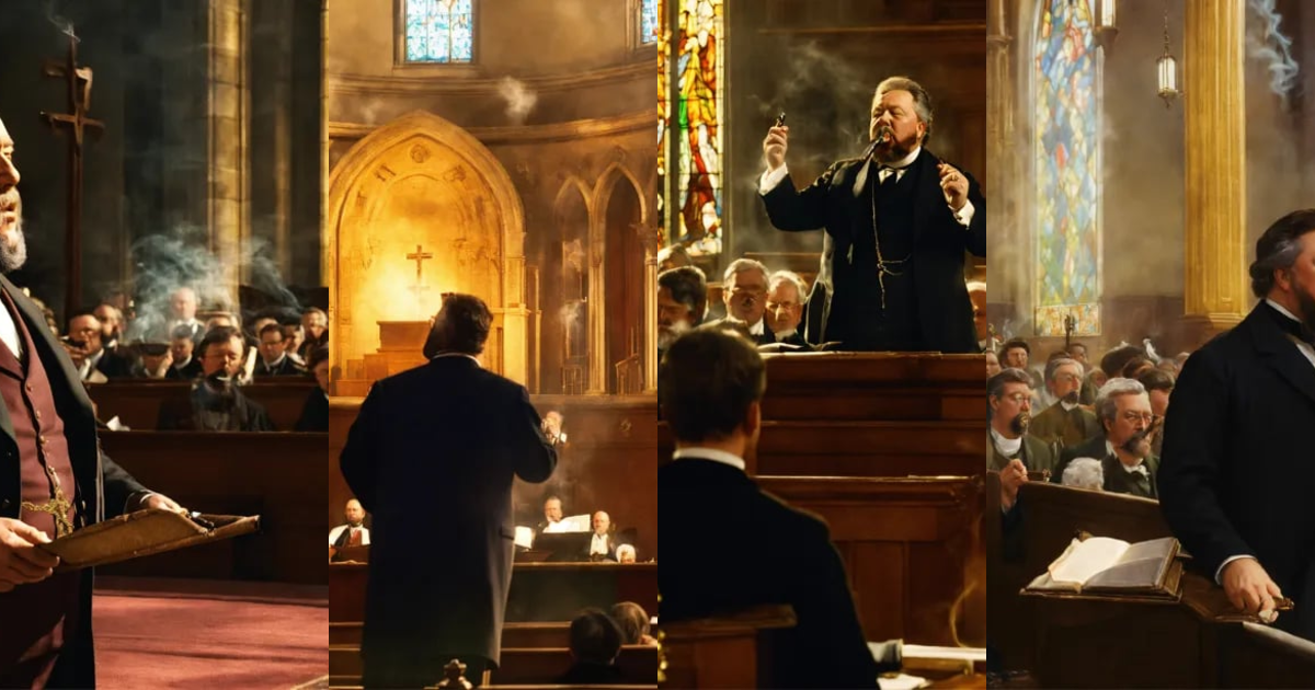 Lexica - Charles Spurgeon, photorealistic, preaching a sermon at a ...