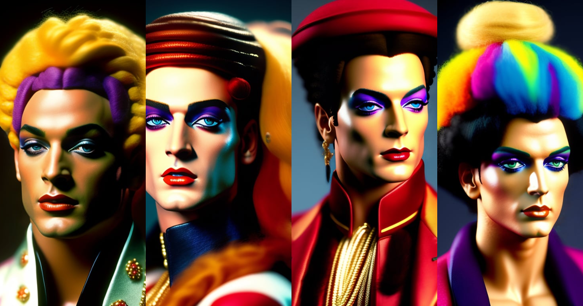 Lexica - 80s Boy George as a Ken doll, dreadlocks