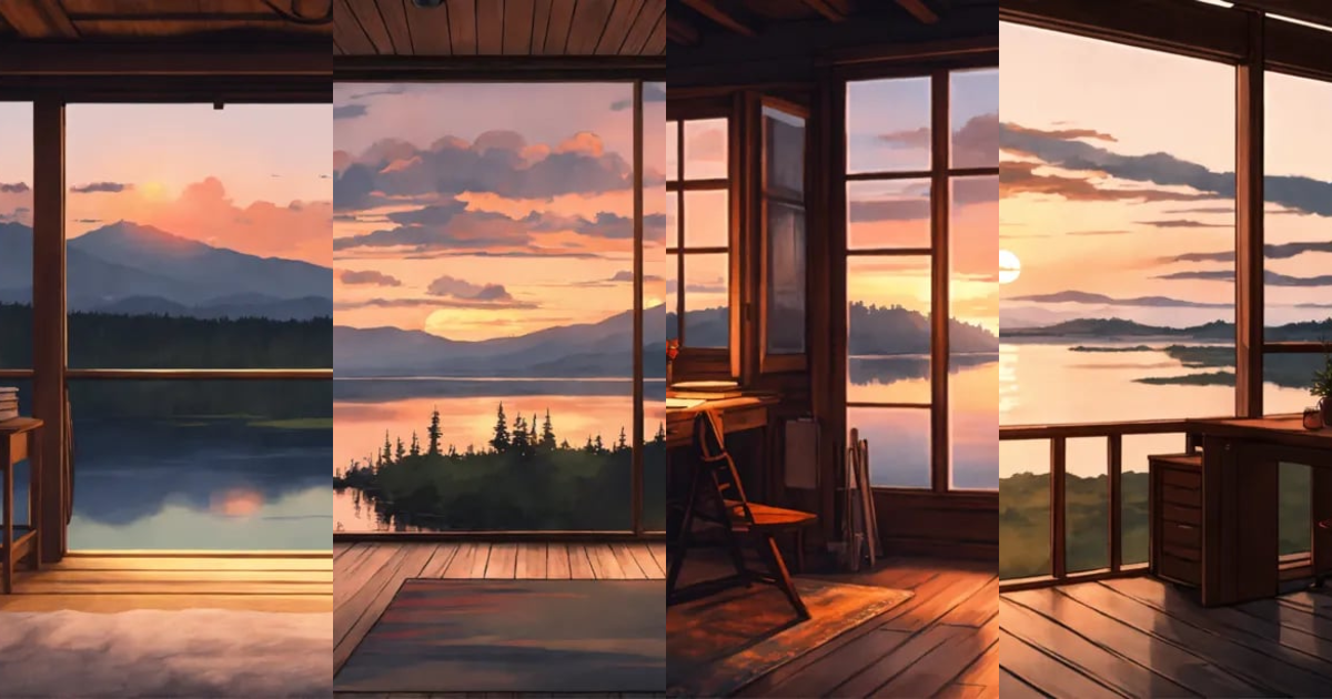 Lexica - Cozy wooden nordic cabin, anime, studio ghibli, minimalistic ...