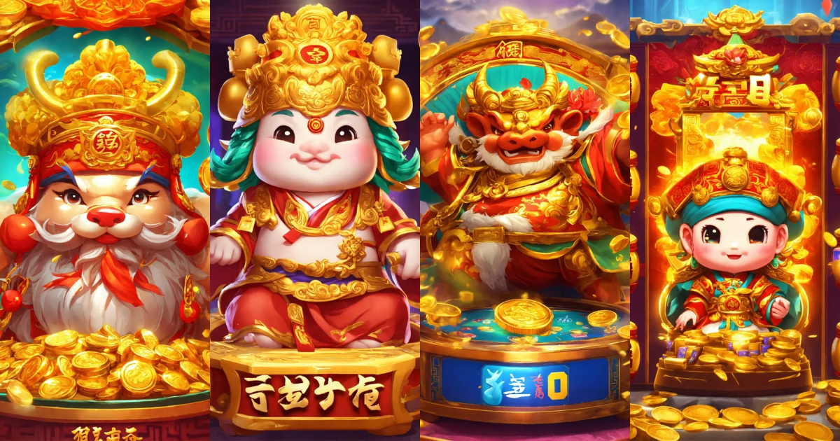 Lexica - 3D god of wealth (Chinese) slot machine game impressionistic ...